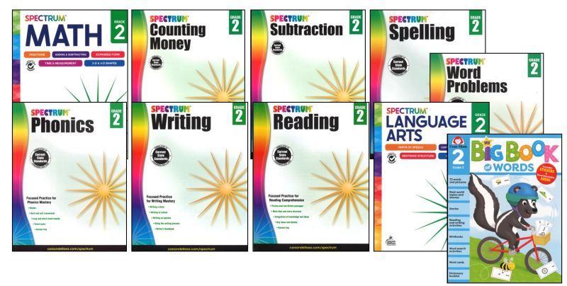 SPECTRUM Curriculum Package For Grade 2 Set Of 9 Workbooks SPECTRUM Curriculum Package For Grade 2 Set Of 9 Workbooks